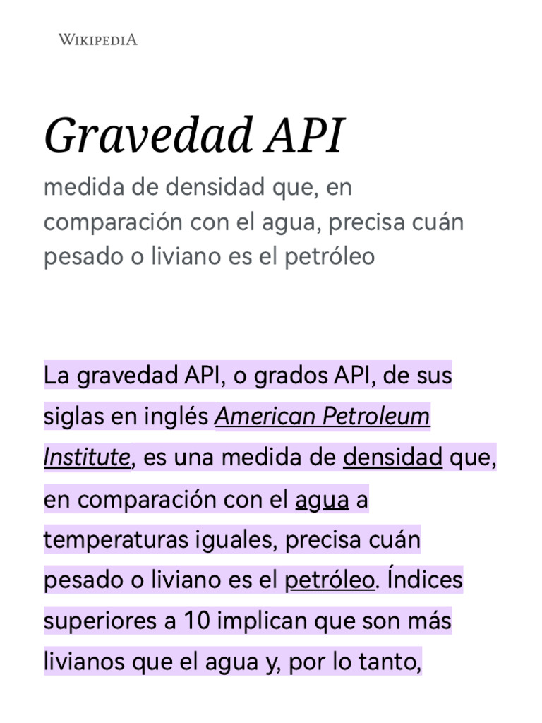 Gravedad API - Wikipedia, La Enciclopedia Libre | PDF
