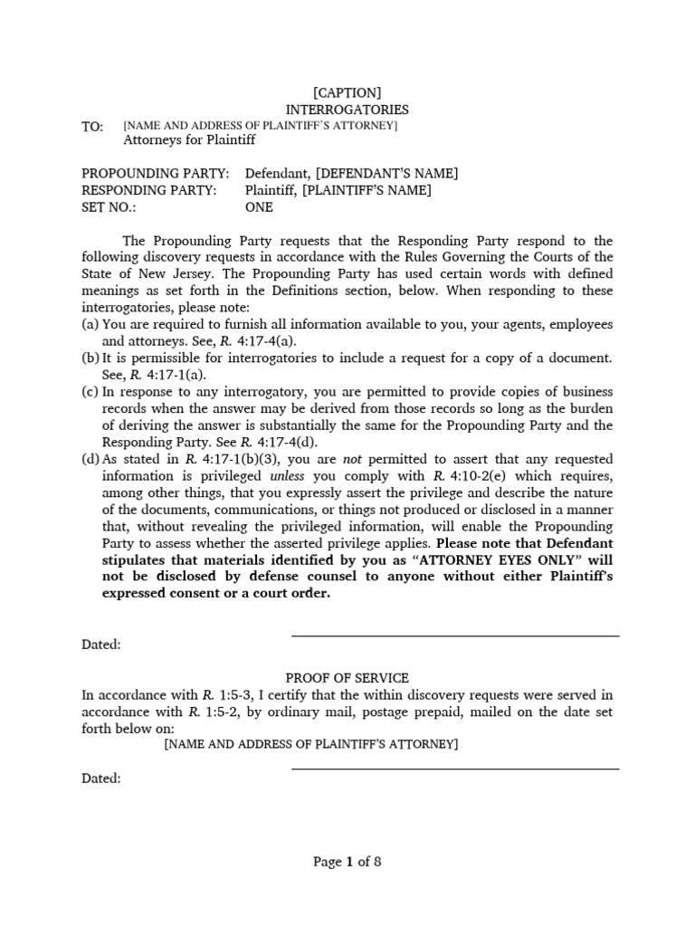 PLDG - NJ.credtdefense - Discovery Requests | PDF | Discovery (Law) | Interrogatories