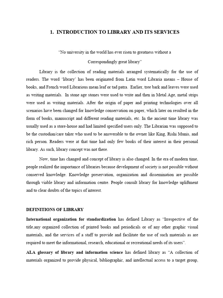 PGS 501 LIS Class Notes | PDF