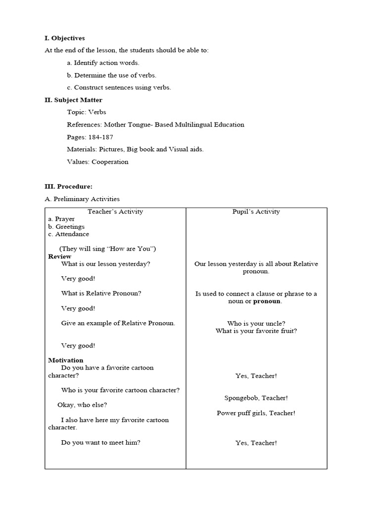 lesson-plan-for-demo | PDF | Pinocchio | Syntax