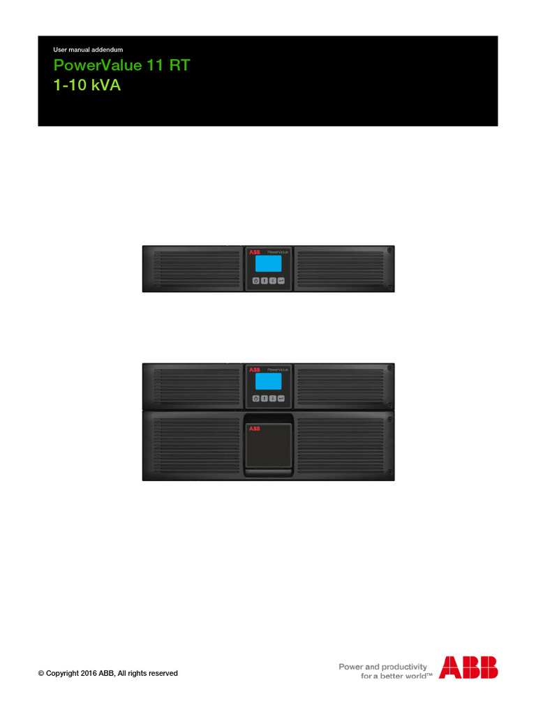 ADD ABB PVA11 1-10kVA-RT EN REV-A | PDF