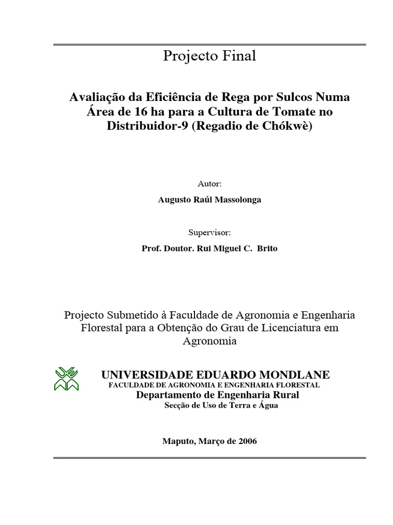 Projecto Final | PDF