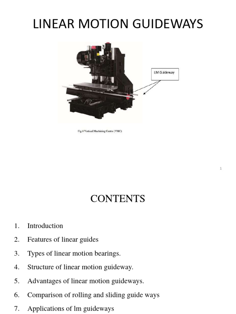 Linear Motion Guideways Overview | PDF
