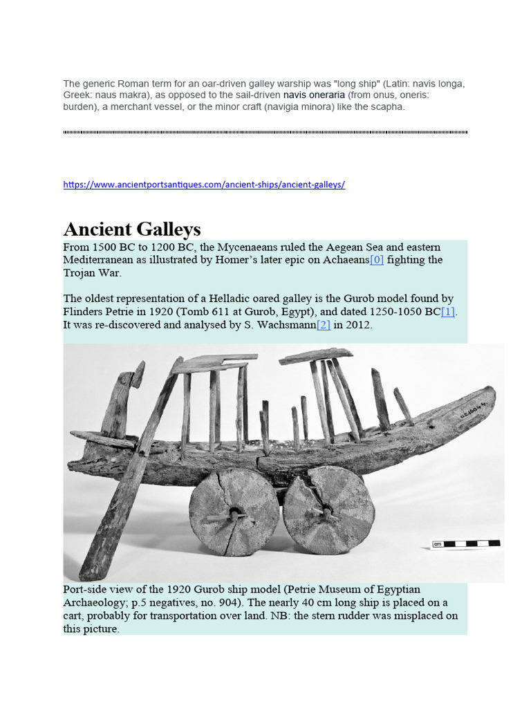 Ancient Galleys | PDF