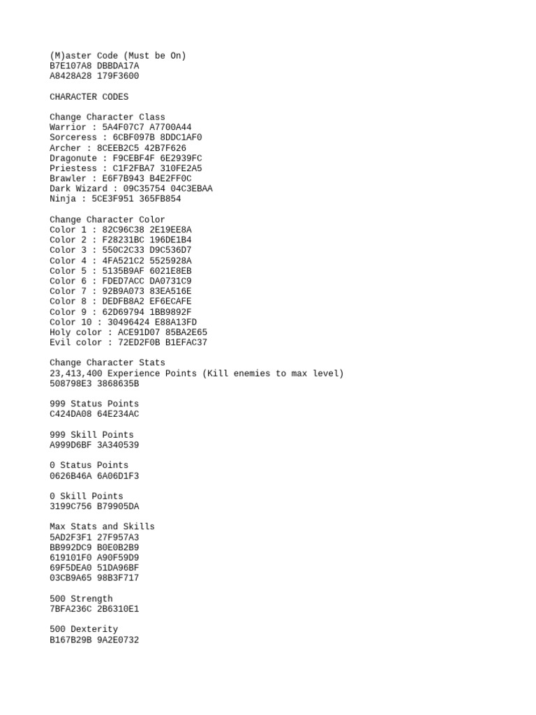 Shining Soul II Codes | PDF | Knife | Spear