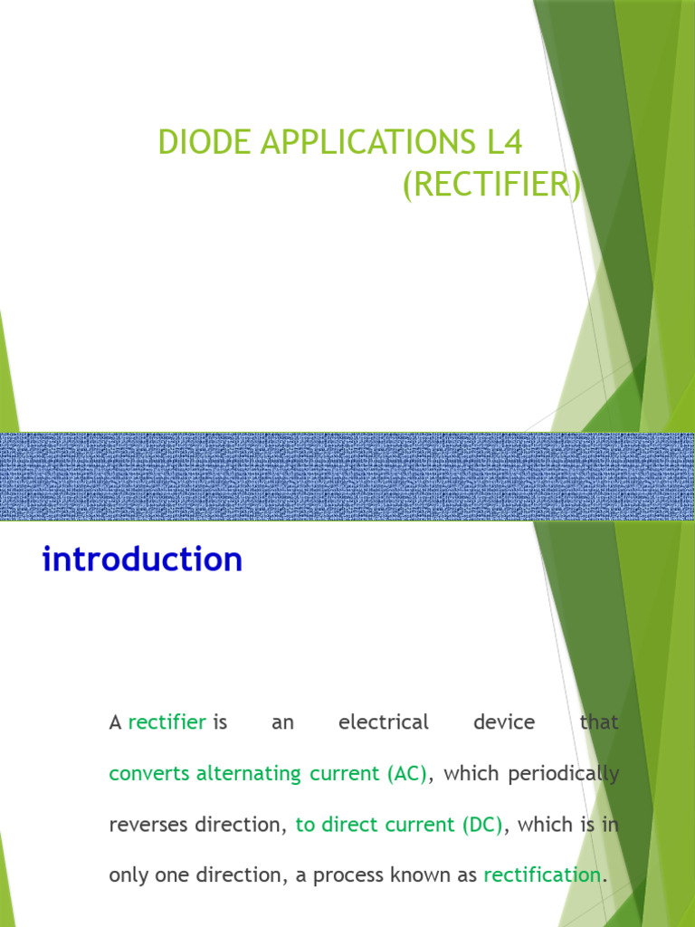 Diode Aplication L4 | PDF | Rectifier | Diode
