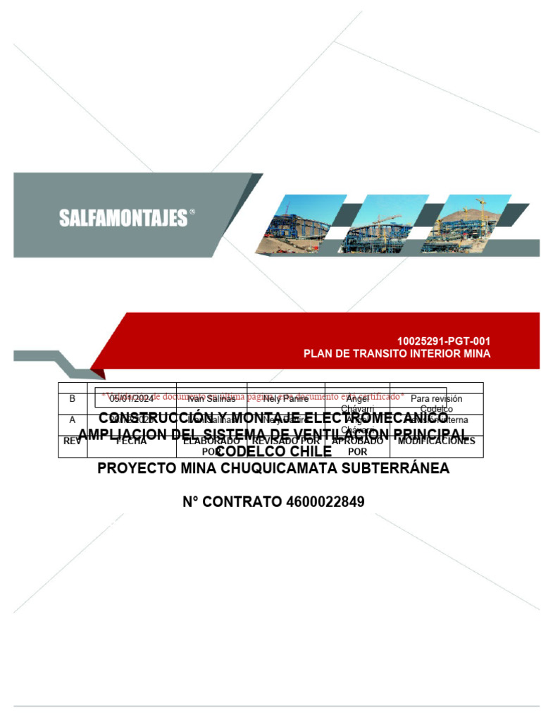 Plan de Transito Interior Mina Rev B | PDF