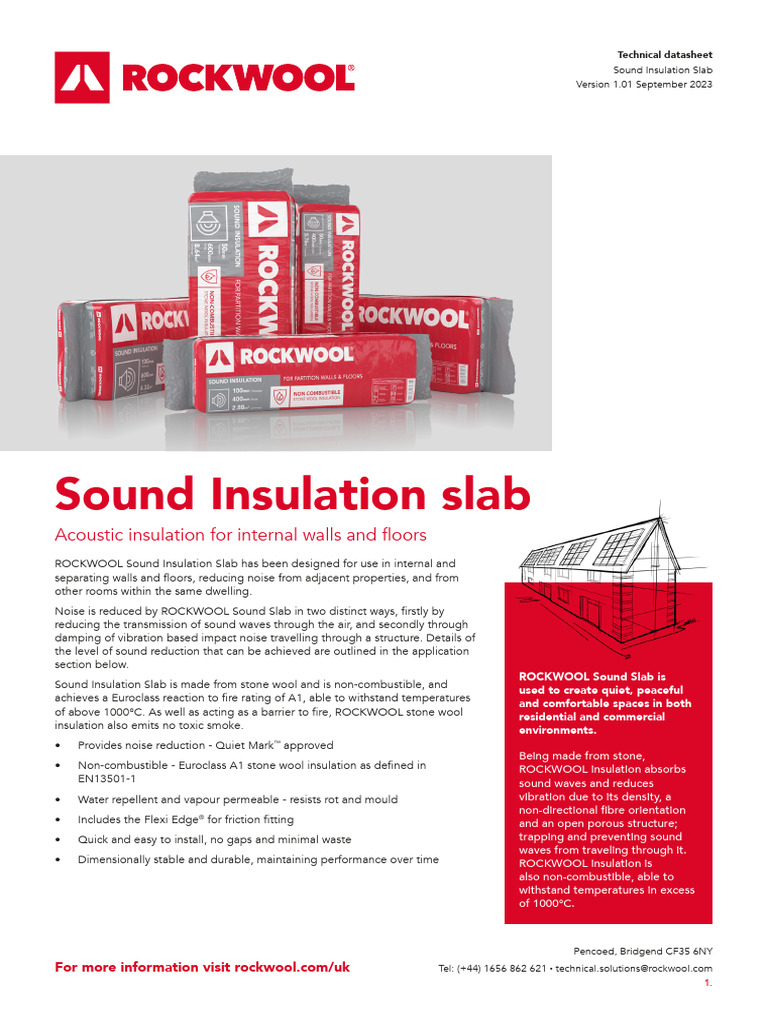 Sound Insulation Slab | PDF | Drywall | Wall