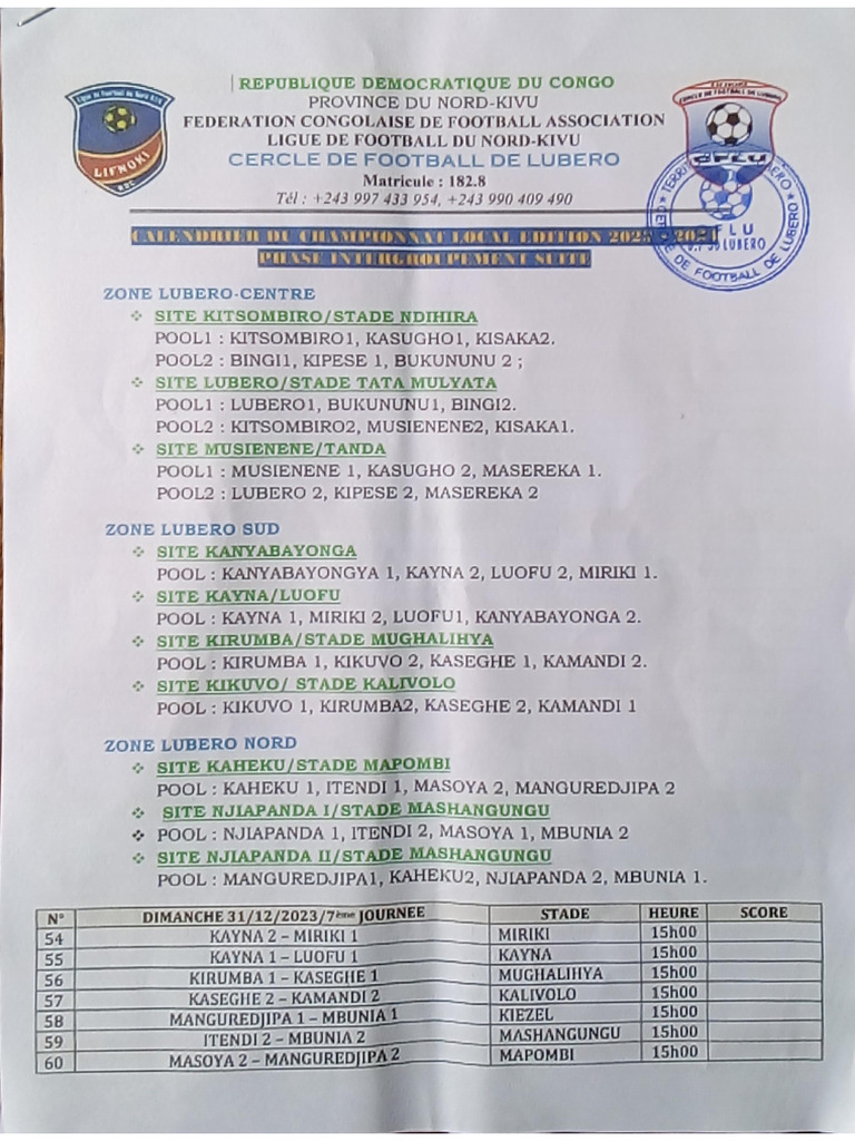 Cflu Inter-Groupement Suite 2020-2024 | PDF