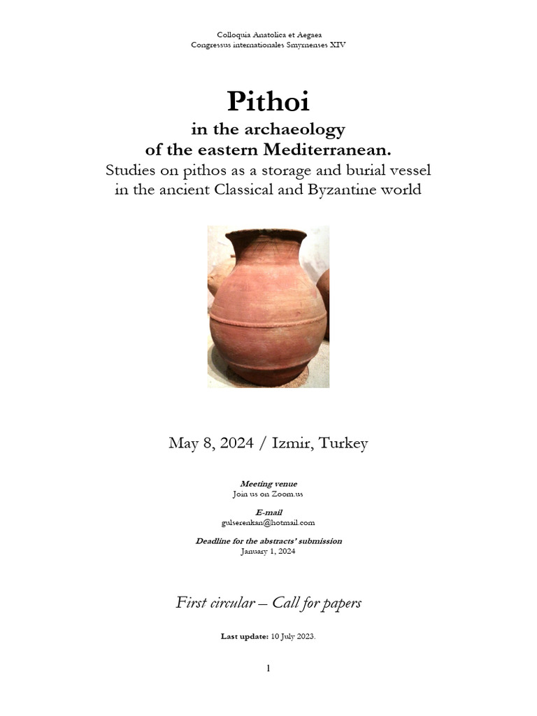 Pithoi in The Archaeology of The Eastern | PDF | Anatolia | Greeks