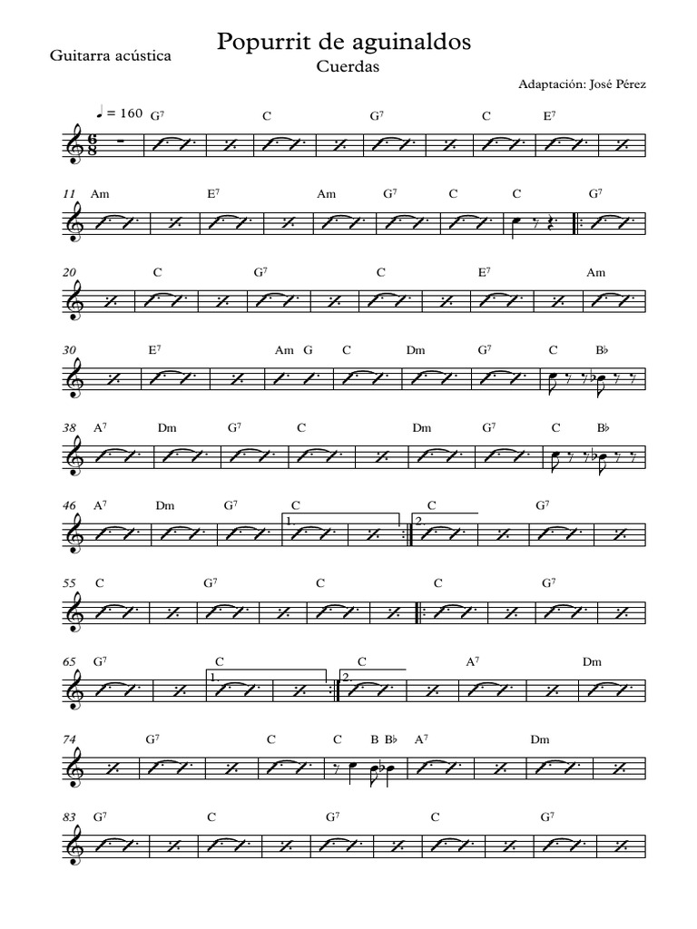 Popurrit de Aguinaldos - Cuerdas - Guitarra Acústica | PDF ...