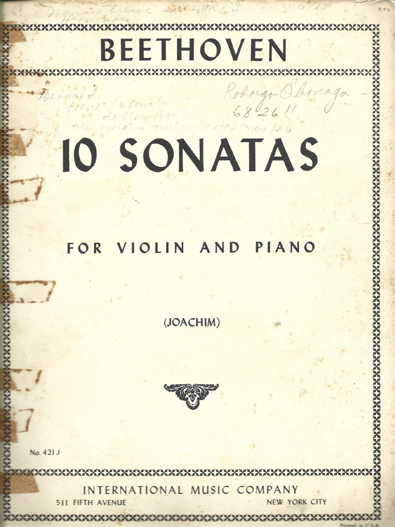 sonatas de beethoven para violin y piano | PDF