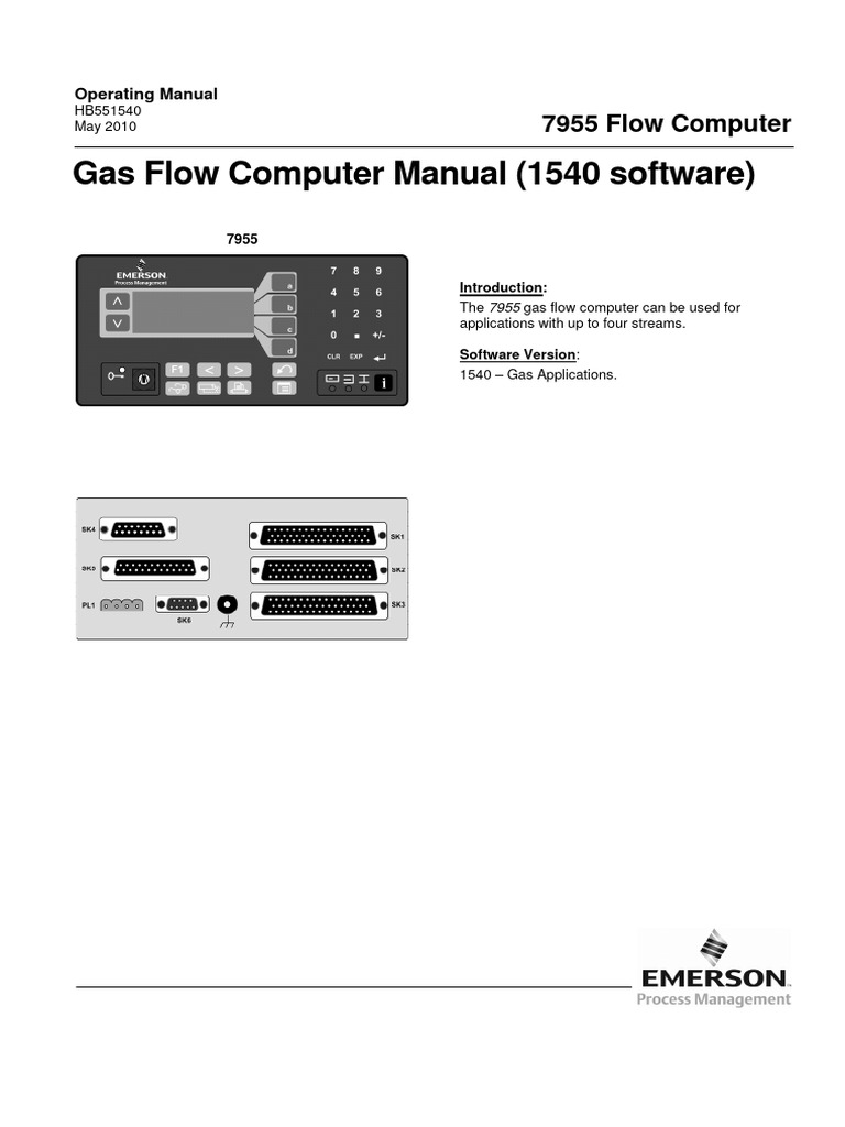 7955 Gas Flow Computer Operating Manual 1540 Software en 133108 | PDF ...
