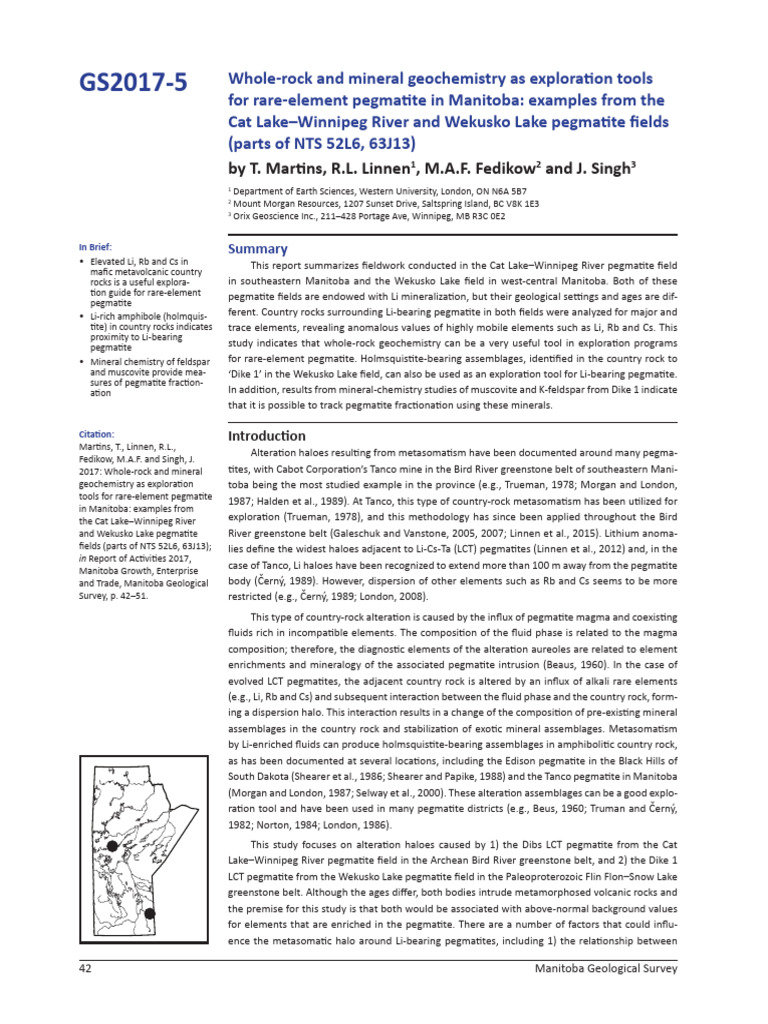 Whole-rock and mineral geochemistry as exploration tools | PDF