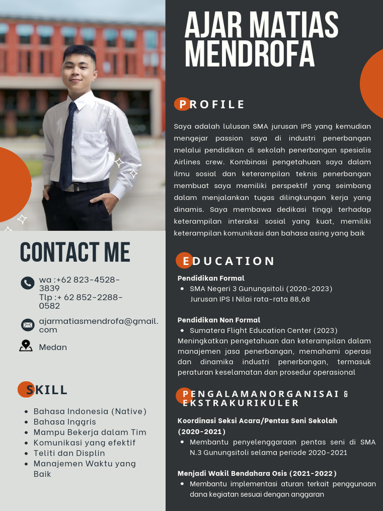 CV Ajar Matias Mendrofa (1) | PDF