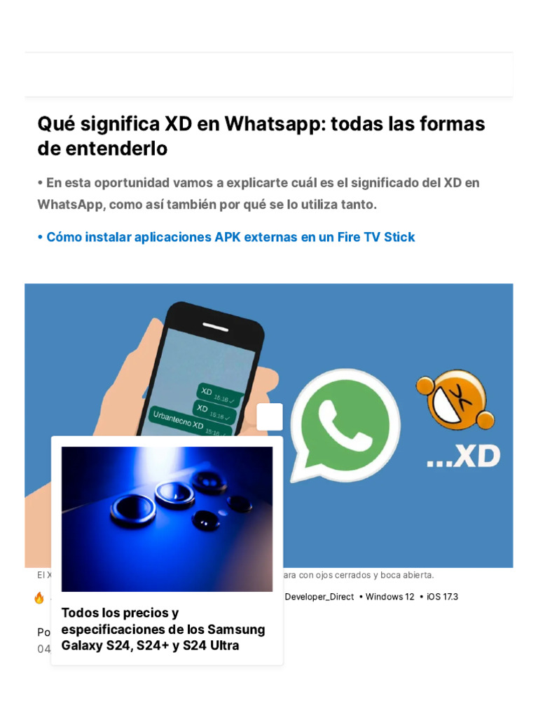 Qué Significa XD en Whatsapp - Todas Las Formas de Entenderlo | PDF