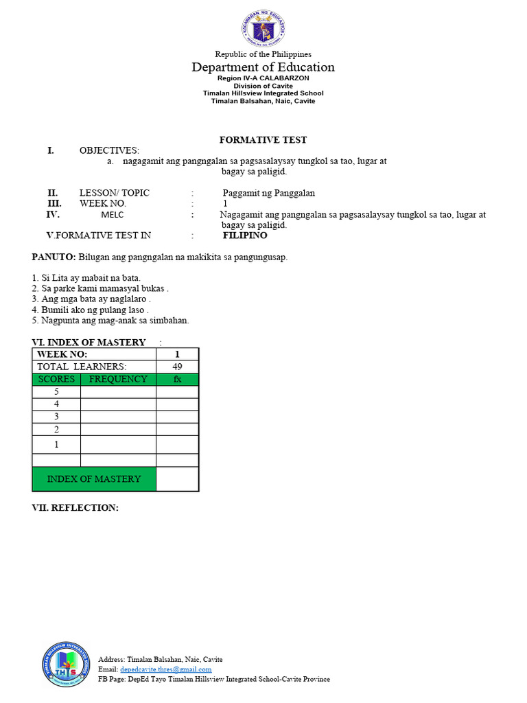 Formative Fil3 q1 w1 | PDF
