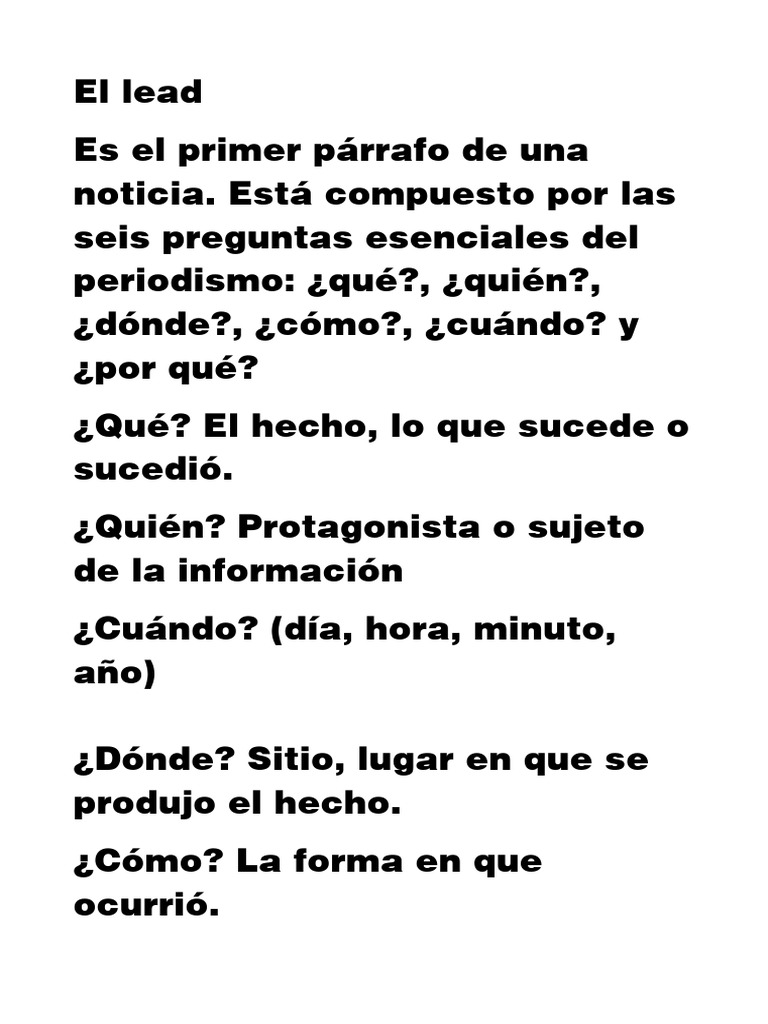 Los Tipos de Lead | PDF