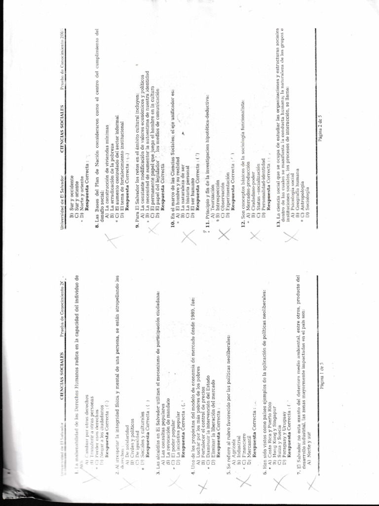 Examen de Admision UES 2009 | PDF