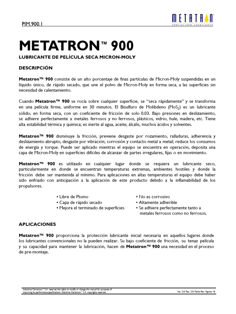 METATRON 900 Spanish | PDF