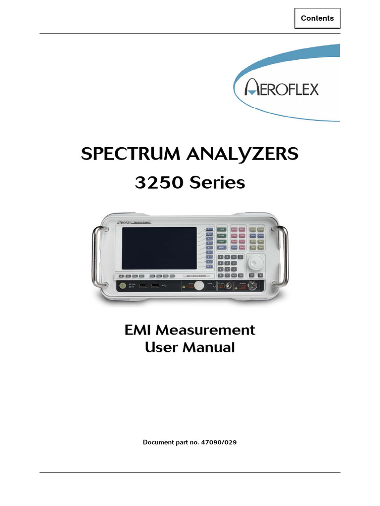 Aeroflex Basic Manual 3250 EMI | PDF