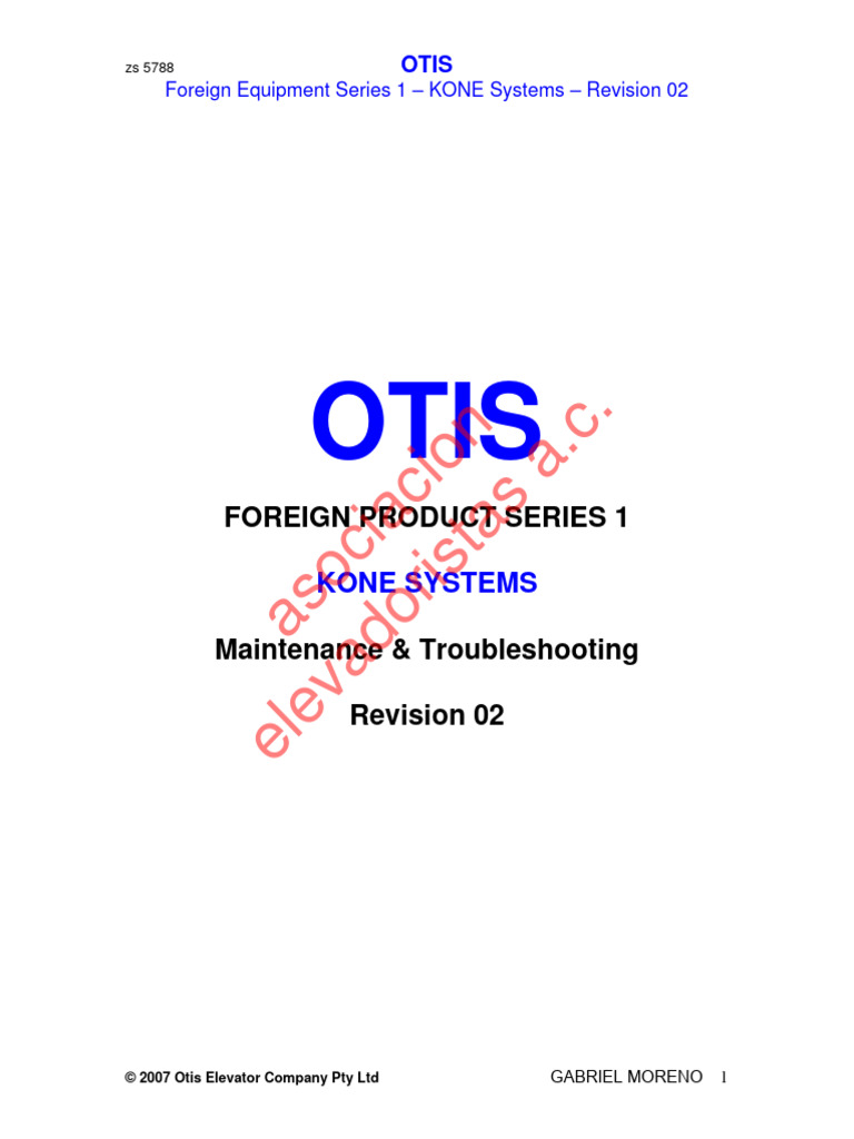 KONE Maintenance Manual OTIS | PDF | Elevator | Menu (Computing)