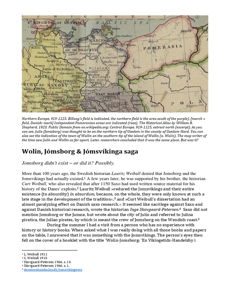 Wolin Jomsborg Jomsvikinga Saga | PDF