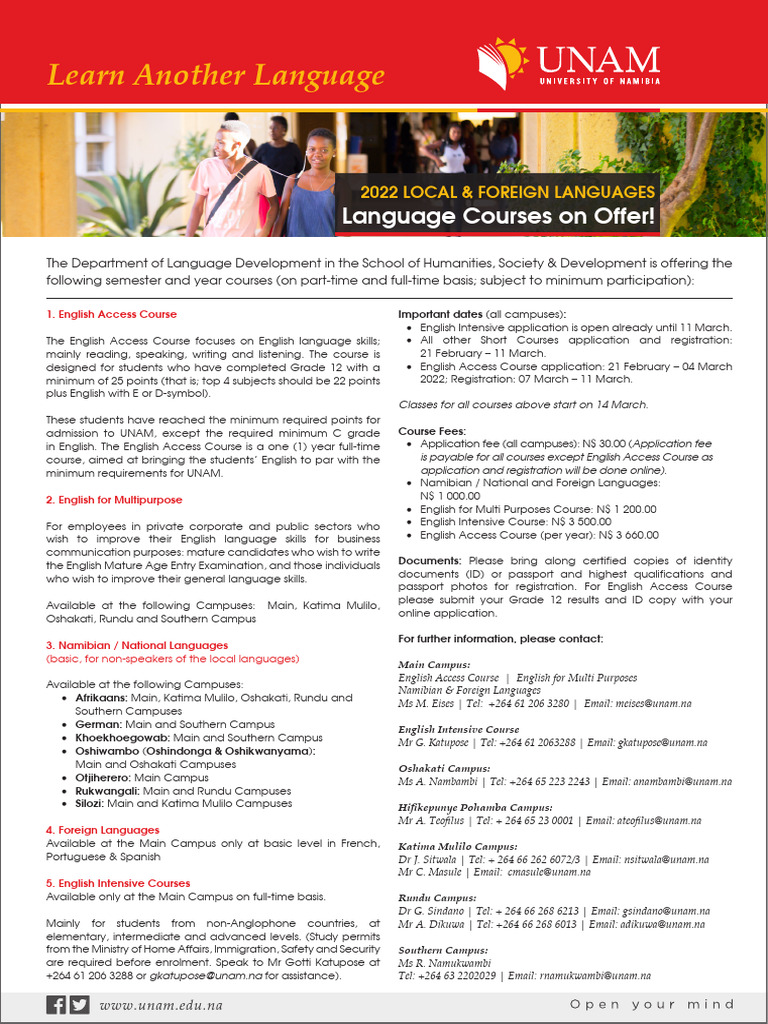 1A Language Courses On Offer 2022 | PDF