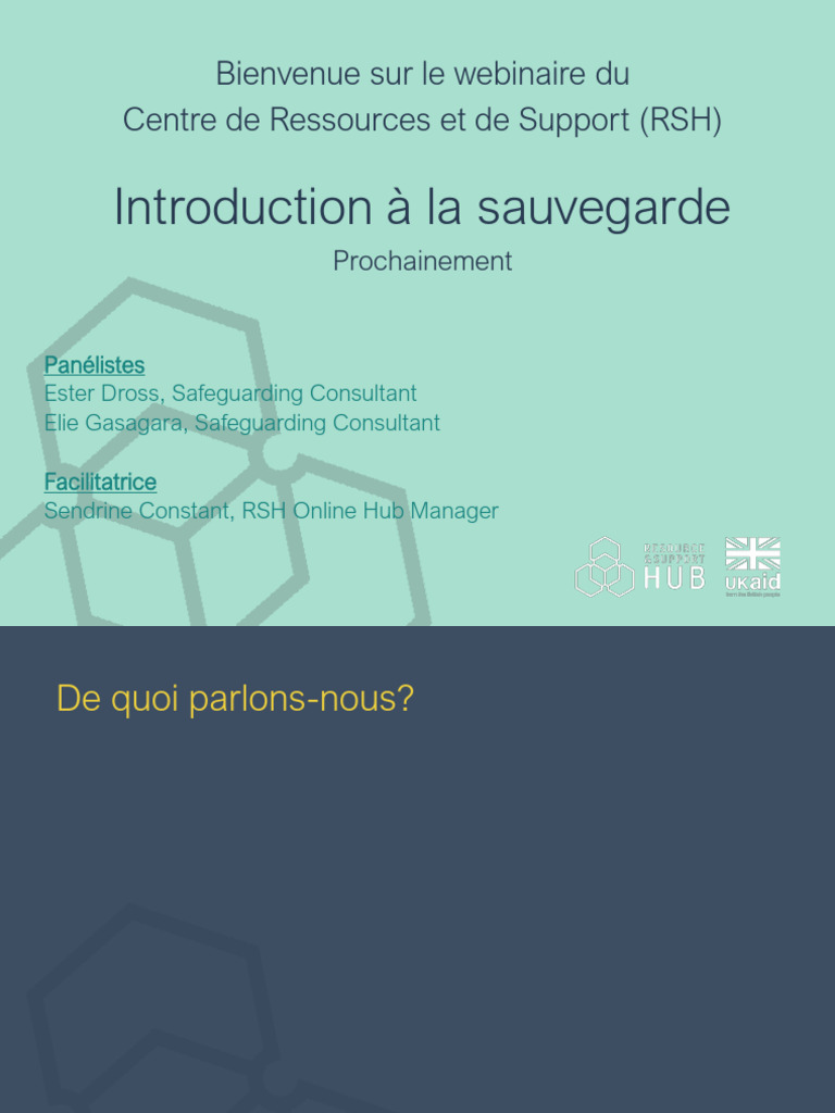 Introduction à la Sauvegarde RSH | PDF | Sauvegarde (informatique)