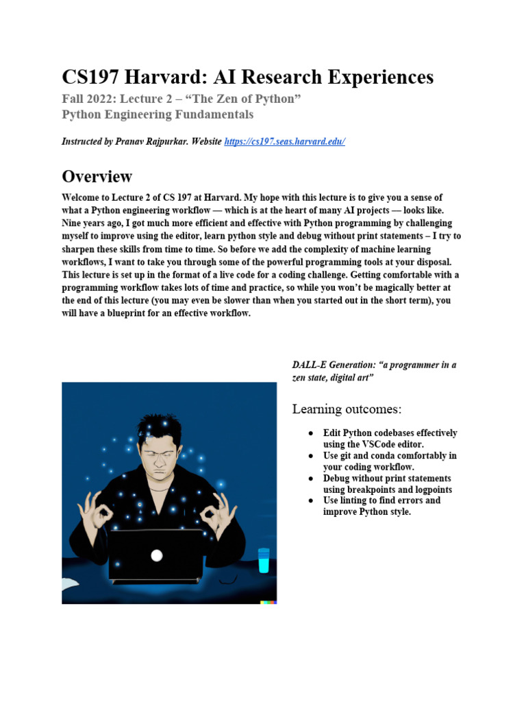 Harvard CS197 Lecture 2 Notes | PDF