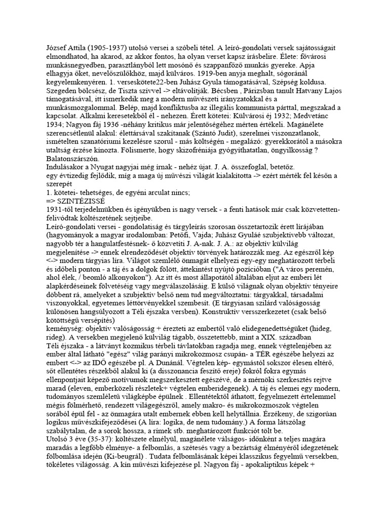 József Attila | PDF