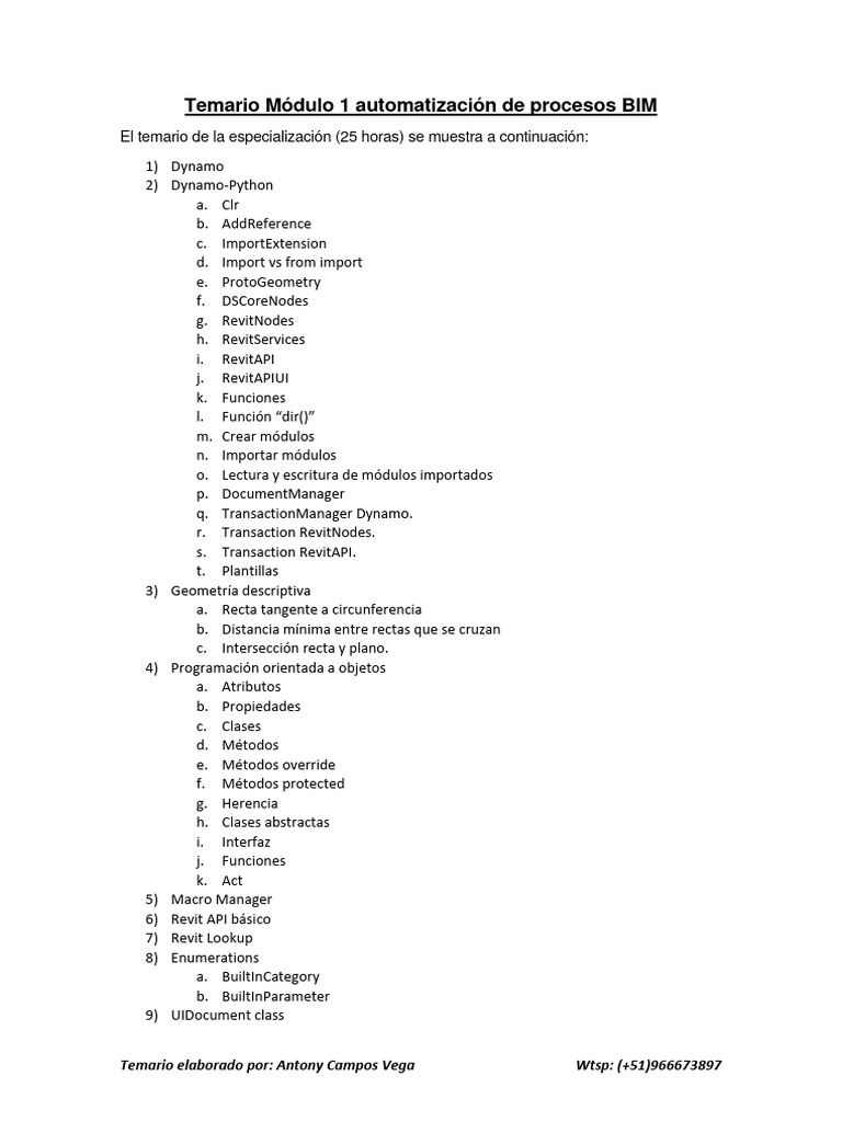 Temario C# ANTONY CAMPOS VEGA | PDF | Informática