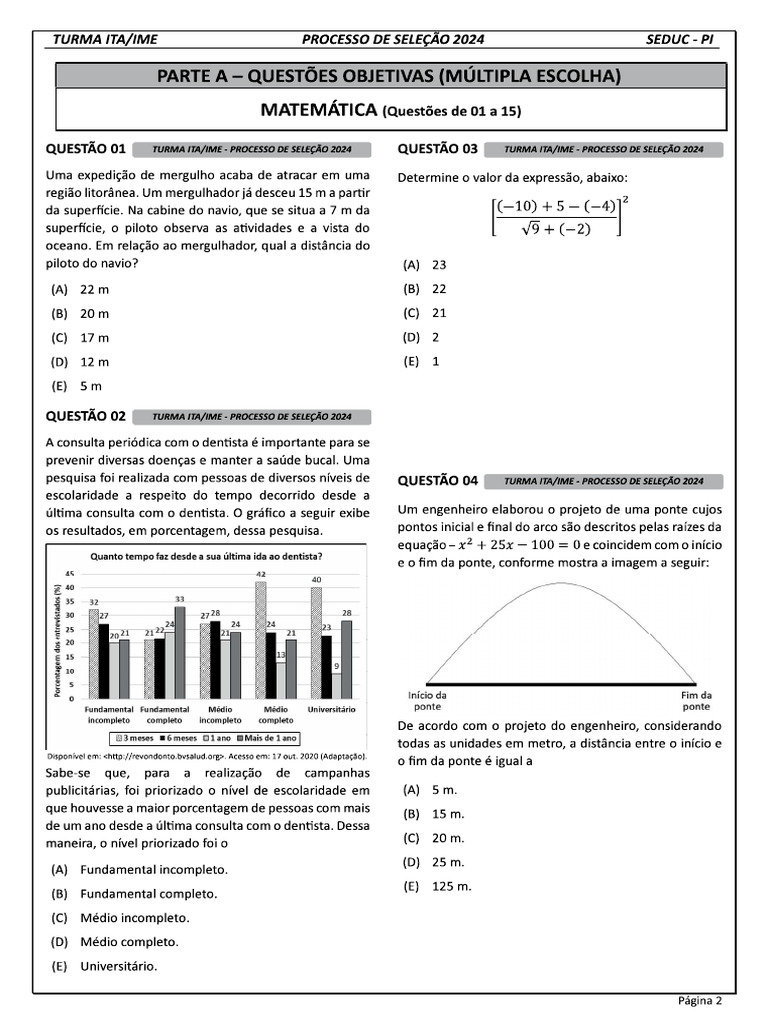 Prova Da Turma Ita-Ime | PDF