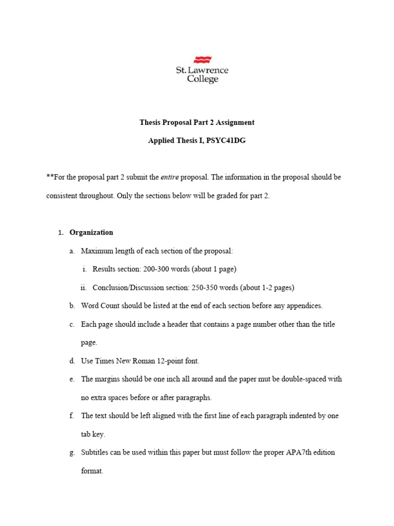 Thesis Proposal Part 2 | PDF | Apa Style | Paragraph