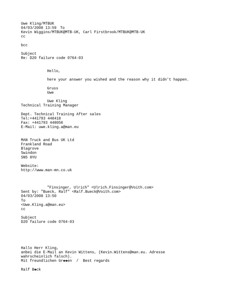 Fault Code 0734-03 | PDF