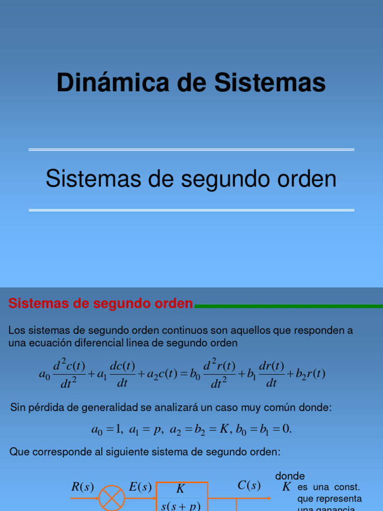Sistemas de Segundo Orden | PDF