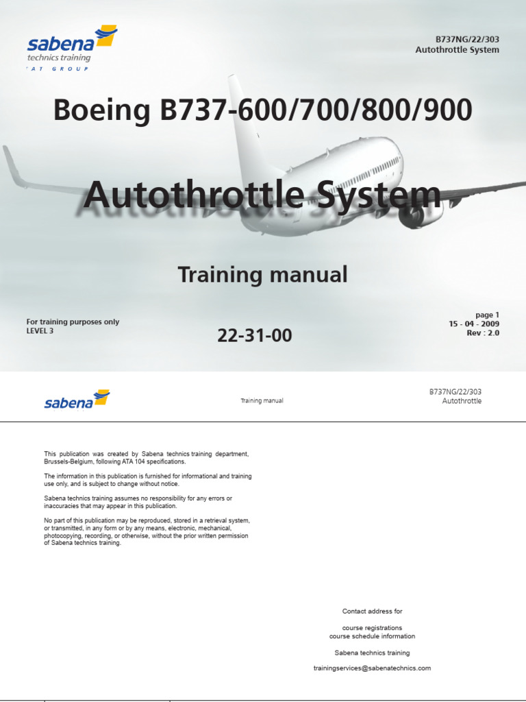 B737 Autothrottle Training Manual | PDF | Computer Data Storage ...