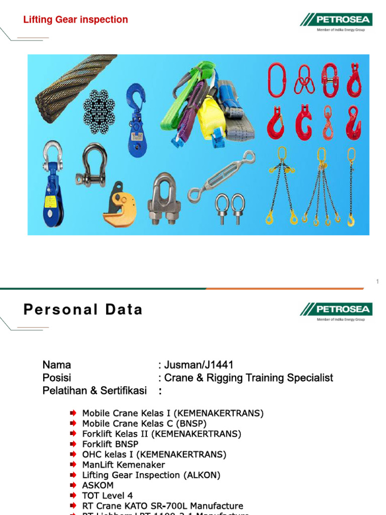 Inspection Lifting Gear | PDF