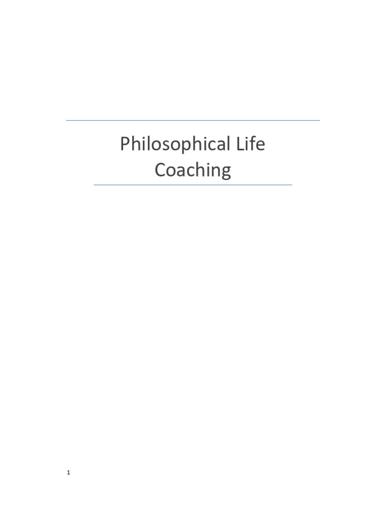 63 Philosophical Life Coaching Pdf