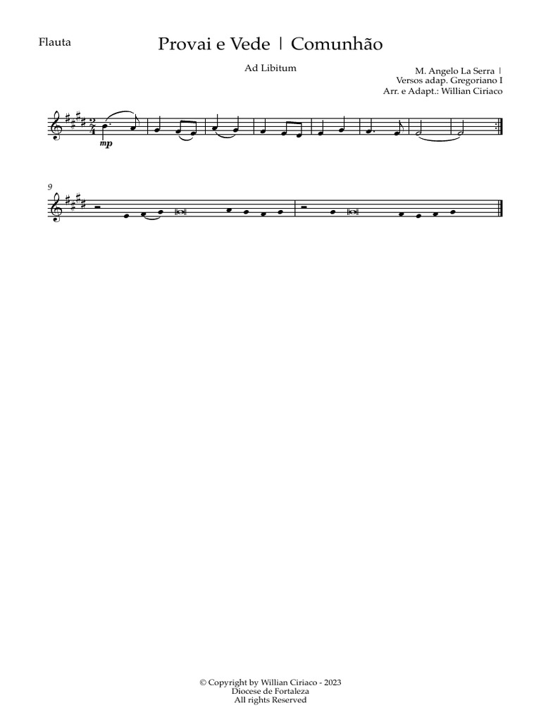 Provai e Vede Comunhão - Partes | PDF