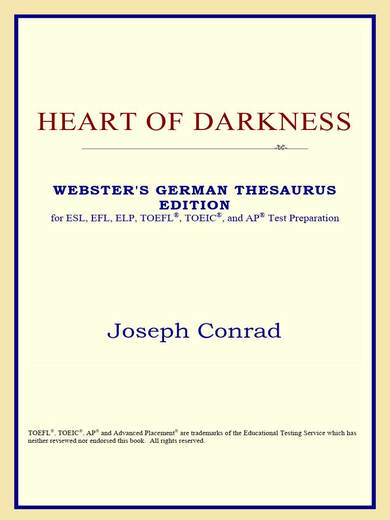 Joseph Conrad - Heart of Darkness (Webster's German Thesaurus Edition ...