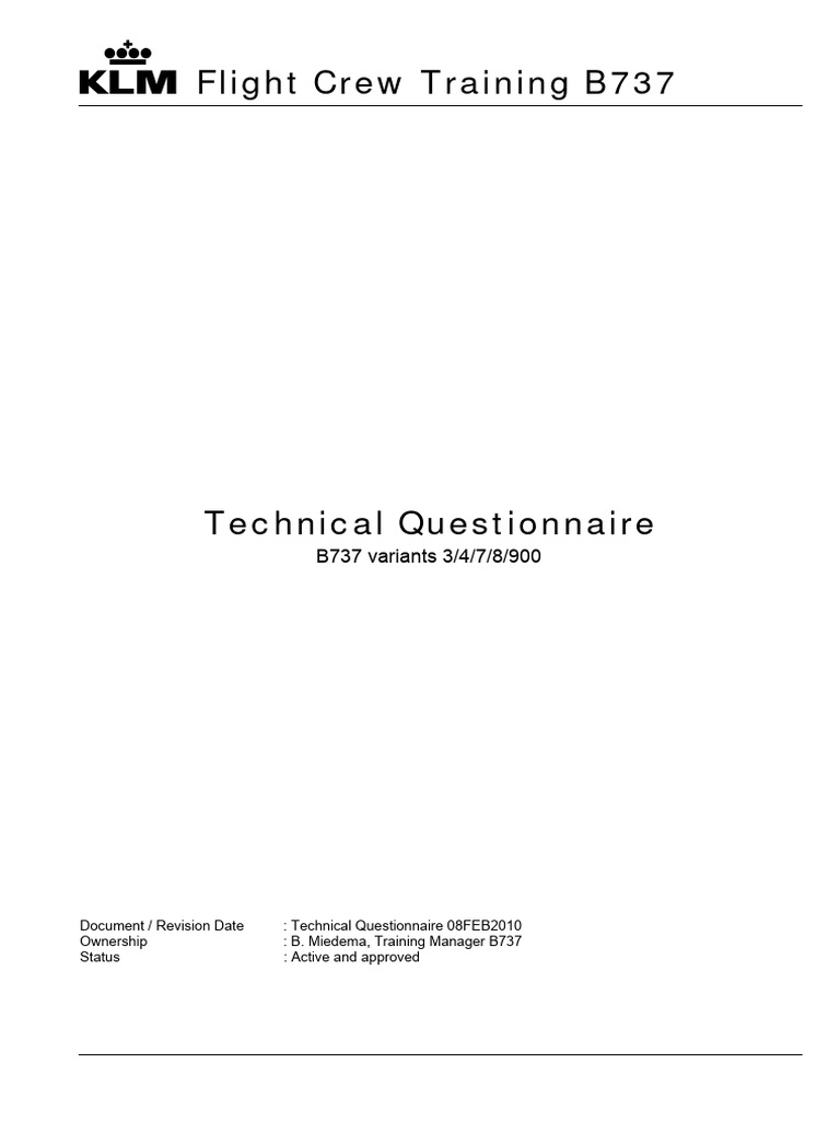 KLM Tech Quest-1 | PDF