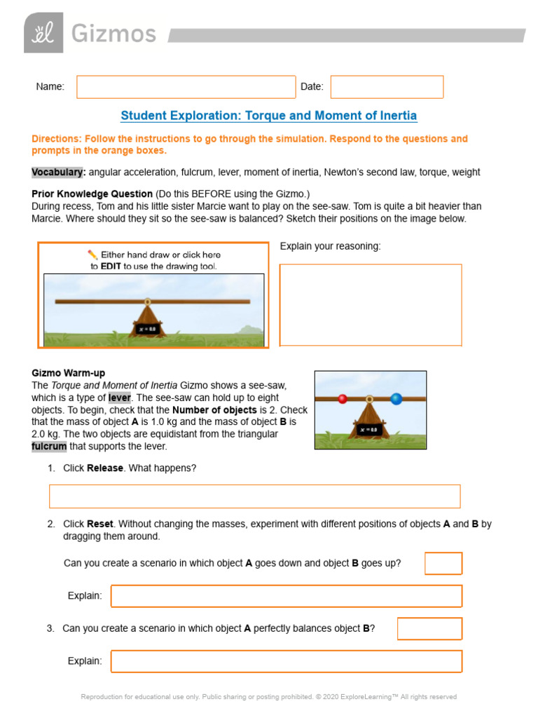 Torque Moment Inertia Se Pdf