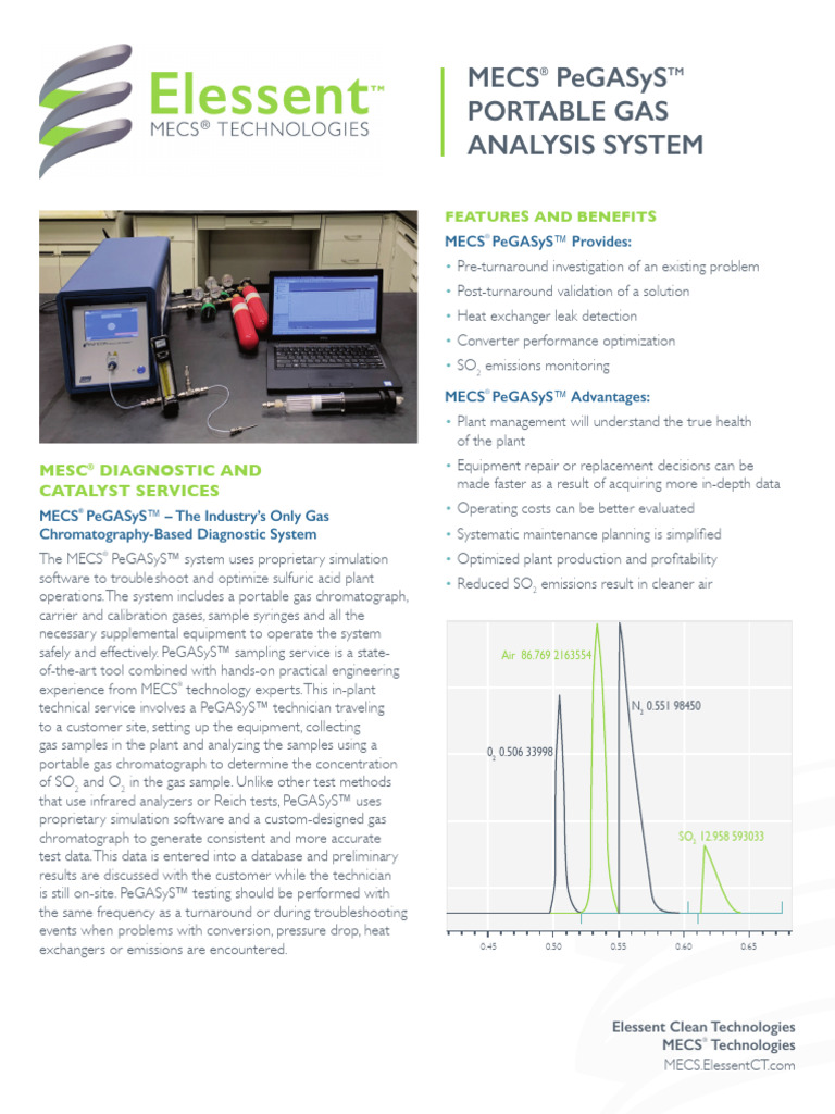 Mecs Pegasys Port Gas System | PDF | Gas Chromatography | Sulfur Dioxide