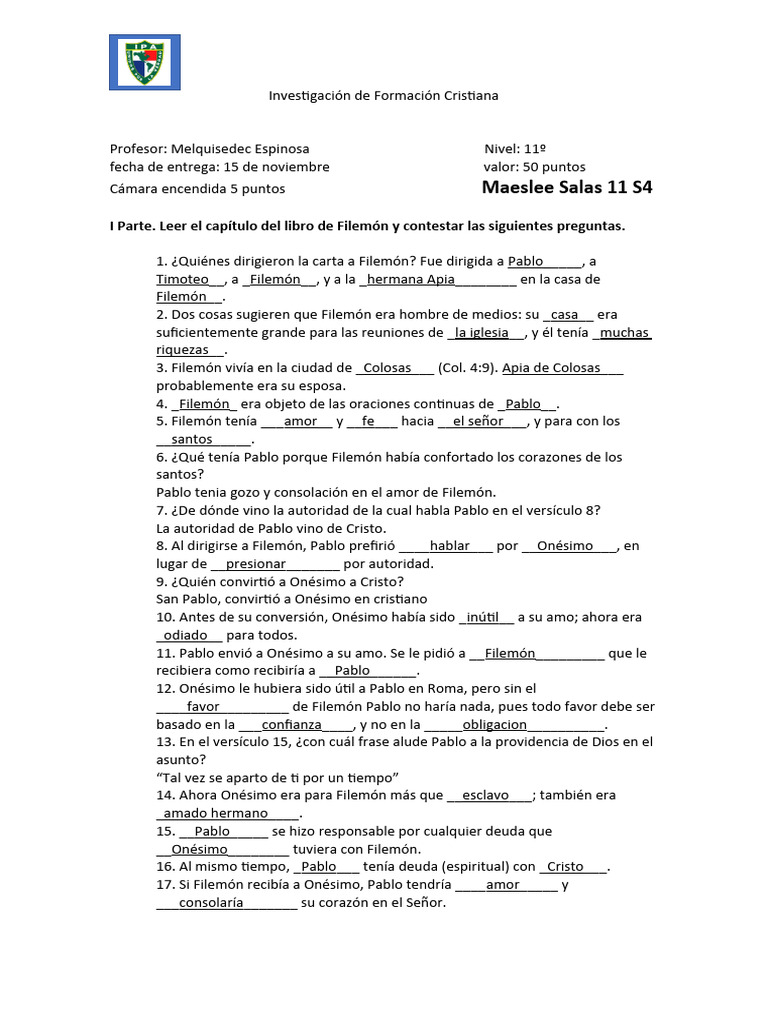 Filemón Analisis | PDF