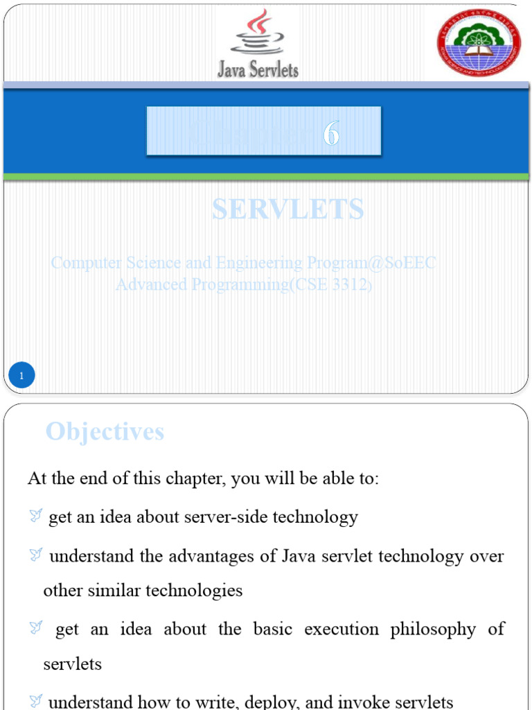 Chapter 6 - Servlets | PDF