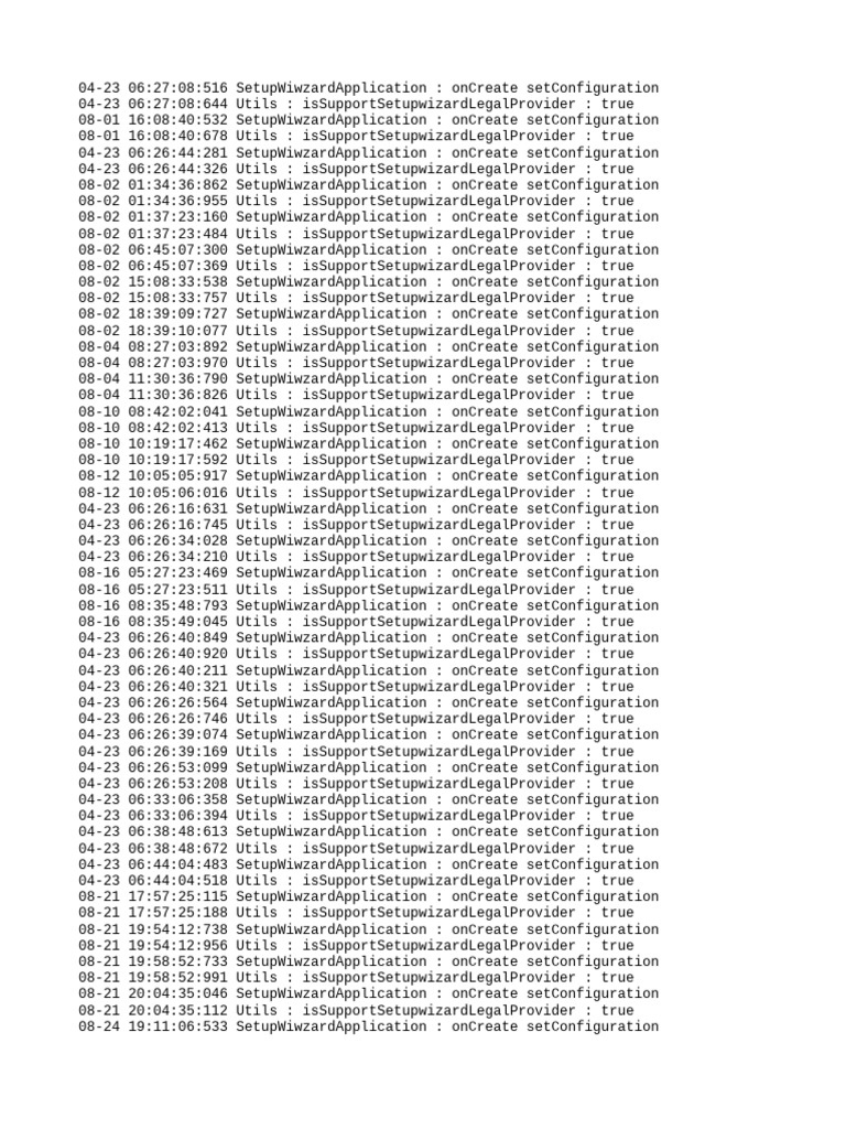 Setup Wizard Application Logs | PDF | Finance & Money Management | Technology & Engineering