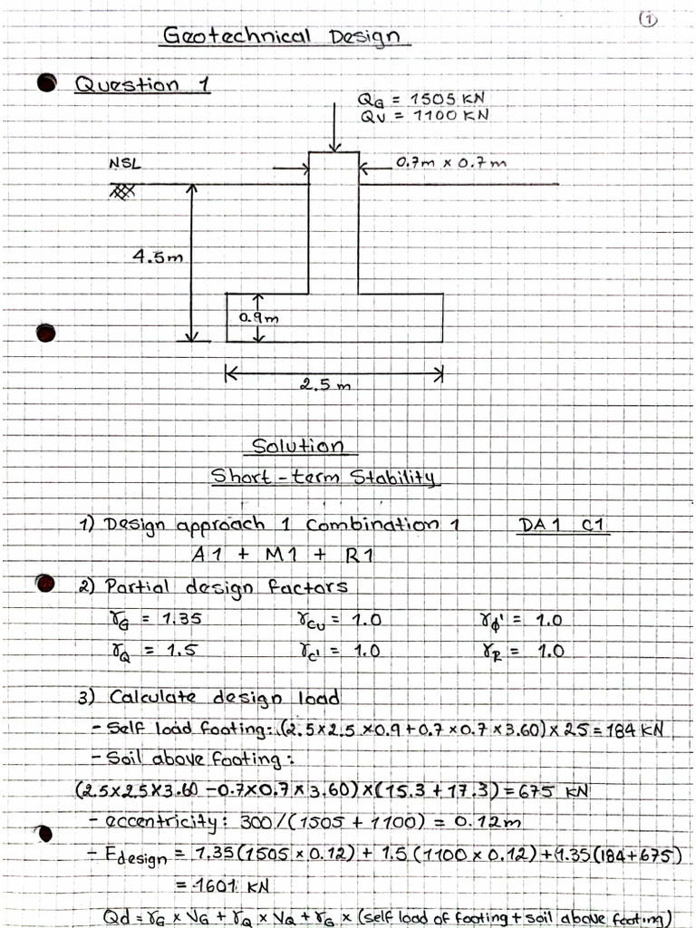 Geotechnical Design Problems | PDF