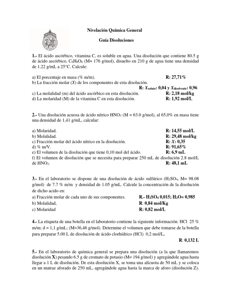 Guía 3 Disoluciones | PDF