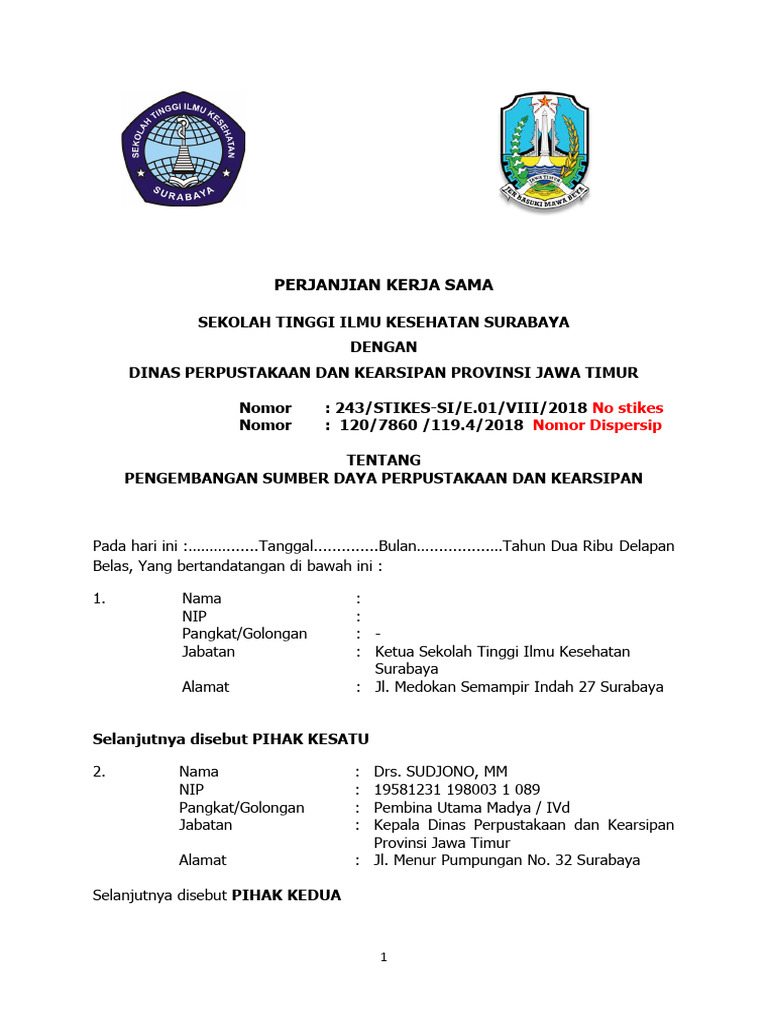 Contoh Draft Perjanjian Kerjasama Pdf